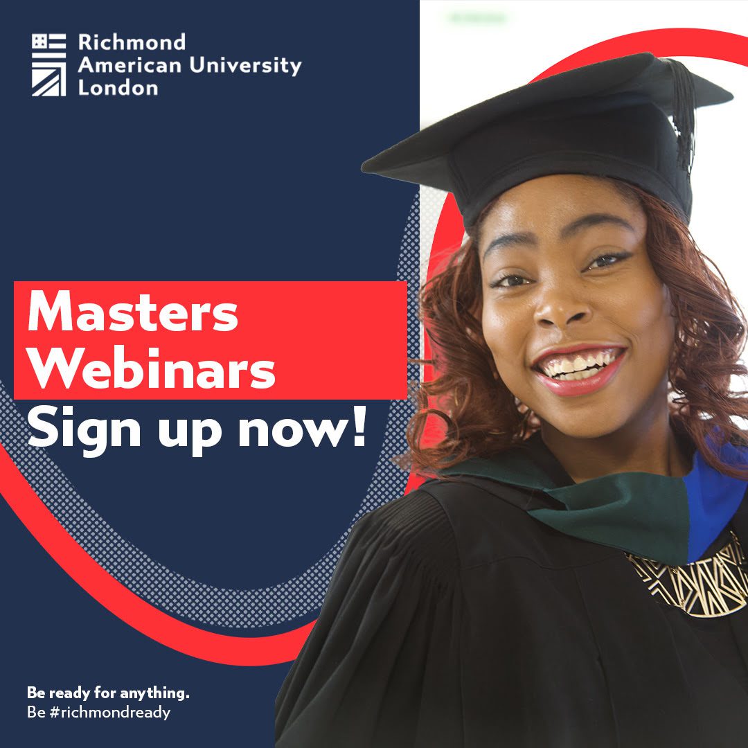 Sign up now: Masters Webinars - Richmond American University London