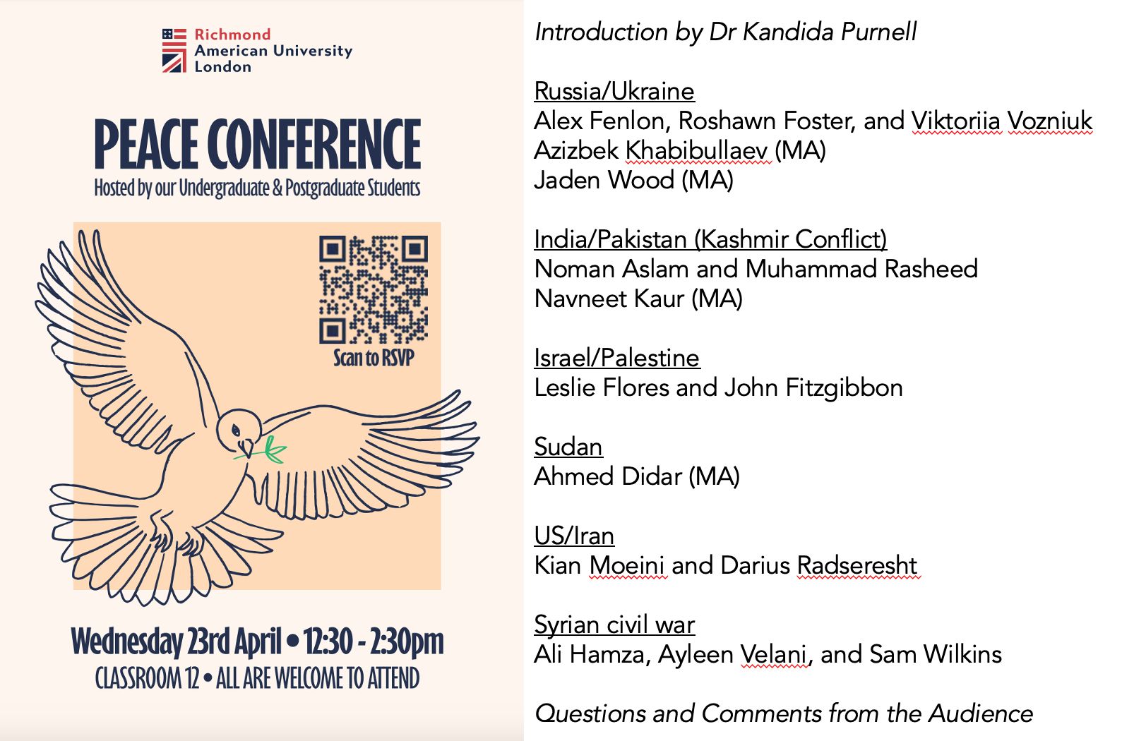 Student-led Peace Conference discusses conflicts across the globe ...